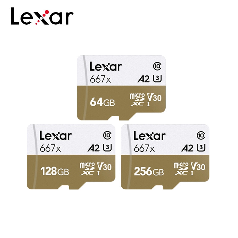 Original Lexar 667x Memory Card A2 High Speed 100MBs 128GB 64GB 256GB ...