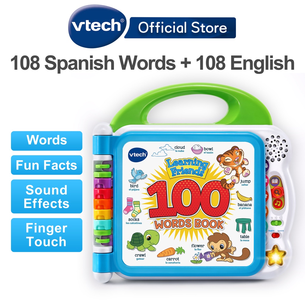 VTech วีเทค หนังสือมีเสียง 2 ภาษา อังกฤษ-สเปน สำหรับเด็ก หนังสือคำศัพท์ ...
