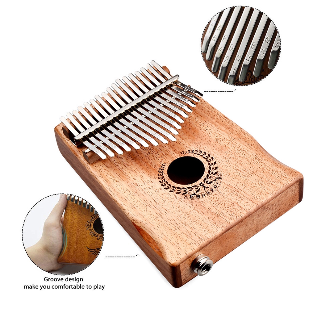 Muspor 17 Keys EQ Kalimba Mbira Mahogany Thumb Piano Finger Percussion ...