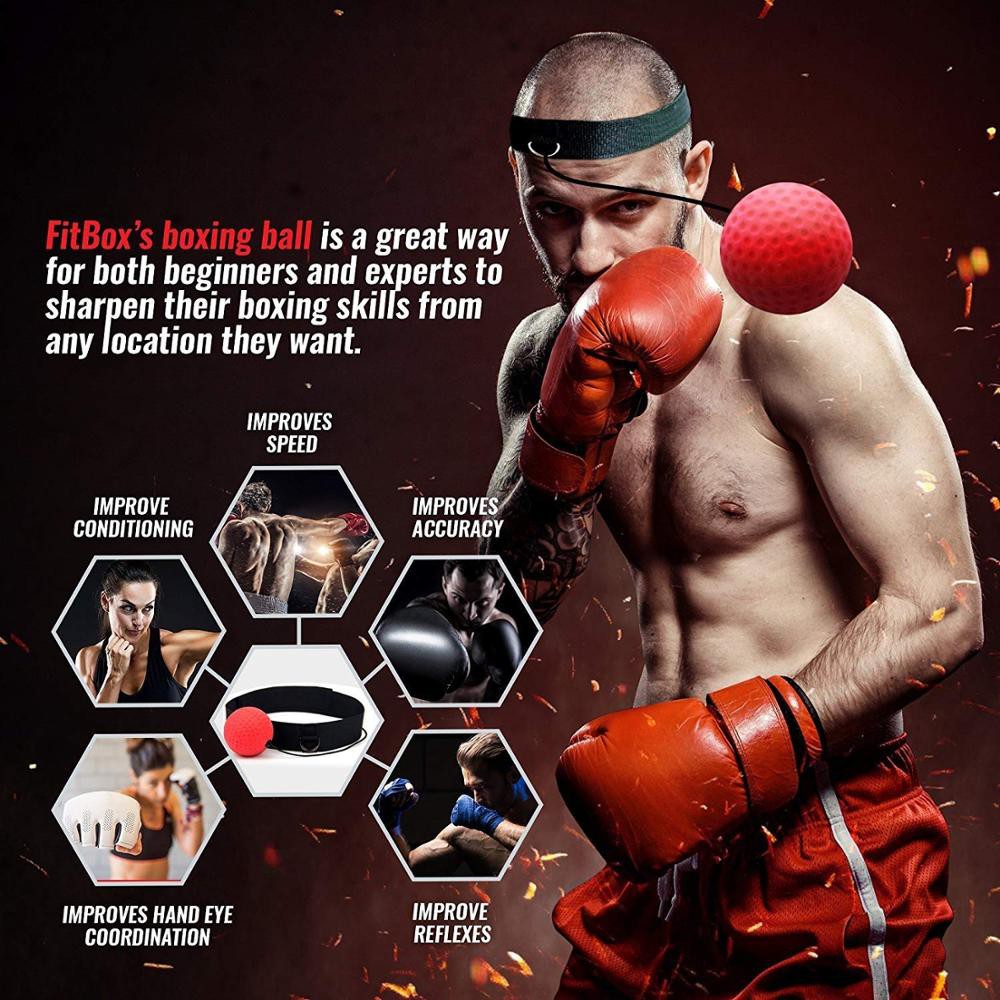 มวยBoxing Reflex Ball Boxing Balls with Headband Punching Speed Fight ...