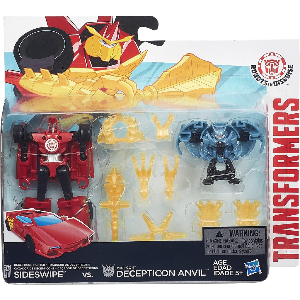 Transformers Robots in Disguise Deception Hunter Sideswipe vs Mini-Con ...