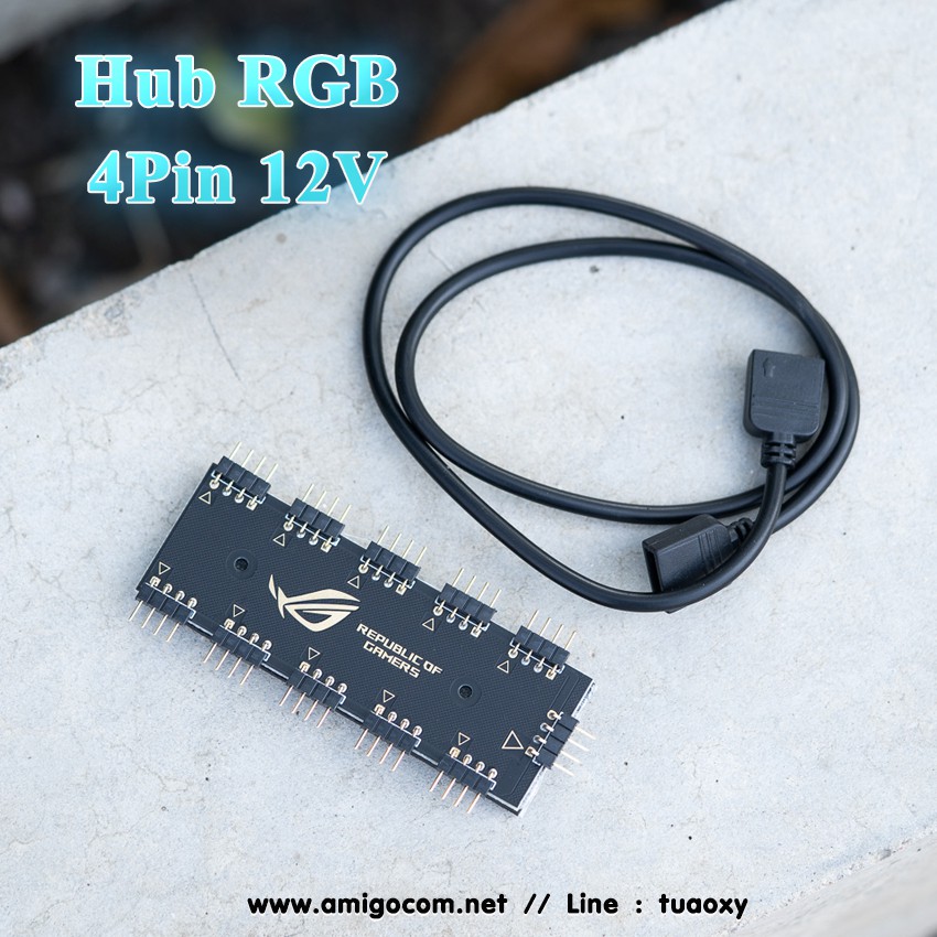 แผงHub RGB 1แยก10 RGB 4Pin 12V | Shopee Thailand