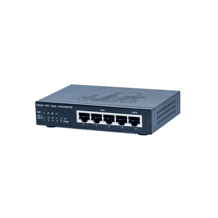 LINK Fast PoE Switch 4-Port 4 FE (PoE) 1 FE (60W) รุ่น PSF-1004 ...