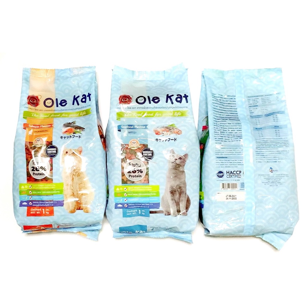 OLE KAT อาหารแมวโอเล่ แคท อาหารเม็ดแมว 1 KG - maneeanh - ThaiPick