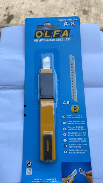 มีดคัตเตอร์ รุ่น OLFA A-2 - สีเหลือง ( 1 ด้าม ) | Shopee Thailand