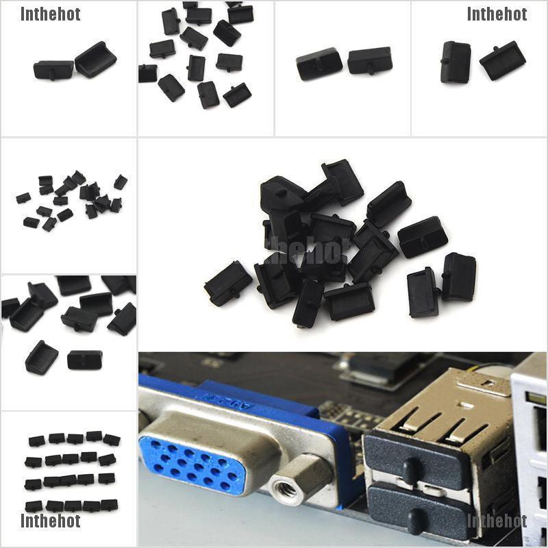 20pcs Soft Plastic USB Port Plug Cover Cap Anti Dust Protector for ...