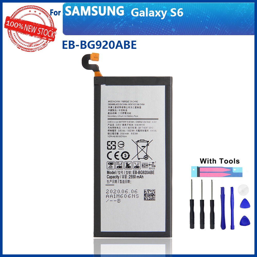 100 Genuine EB-BG920ABE Battery For Samsung GALAXY S6 SM-G920 G920F ...
