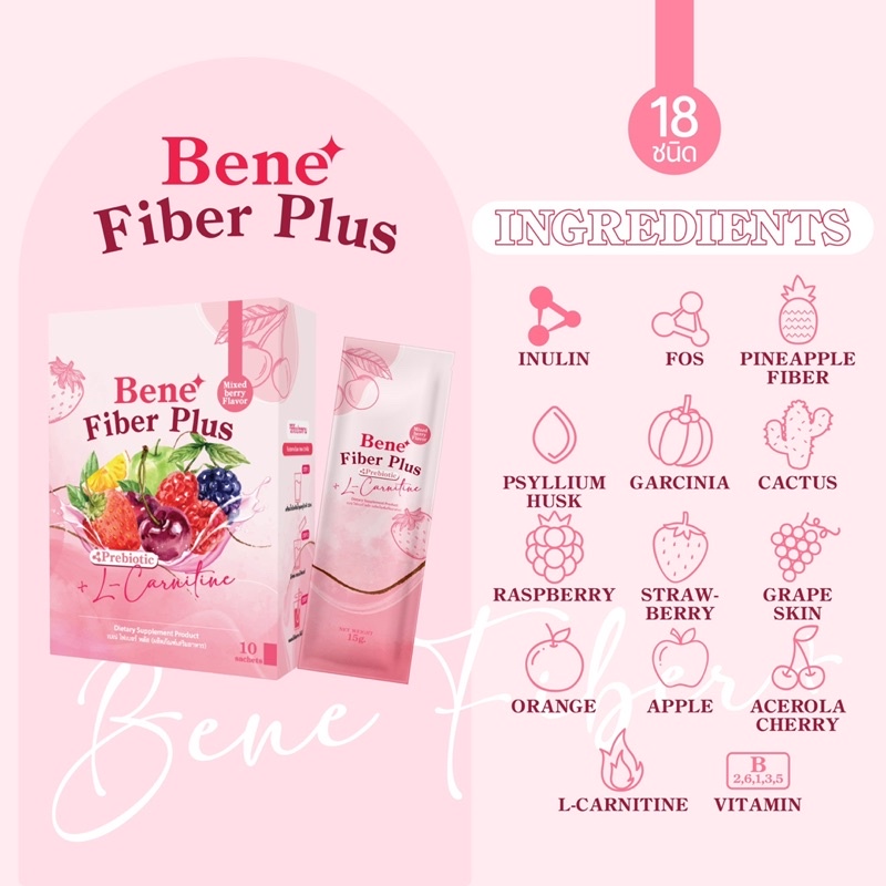 1กล่อง10วัน Bene fiber plus ไฟเบอร์ ดีท็อกซ์ พรีไบโอติกส์ ช่วยในการ ...