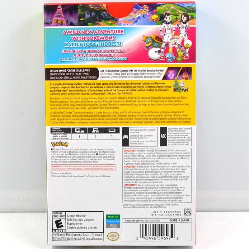 Nintendo Switch™ Pokemon Sword & Pokemon Shield Double Pack แผ่นเกม2 ...