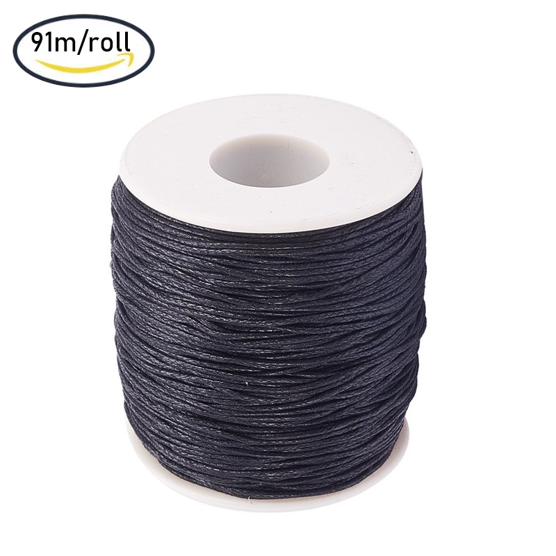 1 Roll 1mm Waxed Cotton Thread Cords Necklace Thread Wire ...