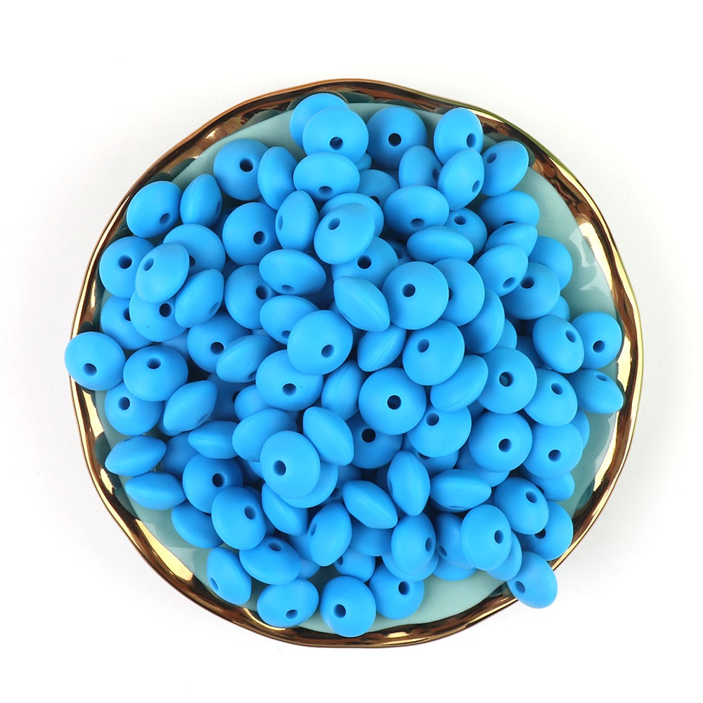 TYRY.HU 100csLot Lentil Abacus Round Silicone Beads Teething Baby ...