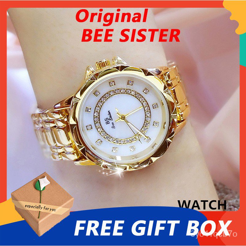 BEE SISTER Rhinestone Luxury Women Watch BS Alloy Strap Quartz Watches New Year Gift gC24 ...