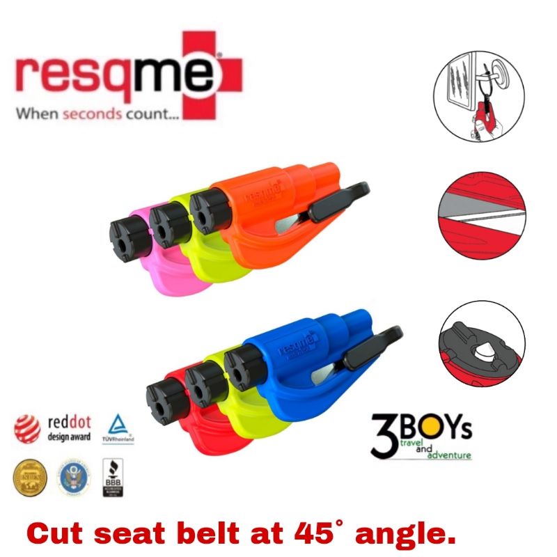 resqme ® Car Escape Tool ใช้ทุบกระจกรถ มีดตัดBelt อุปกรณ์ที่ควรมีติดรถ ...