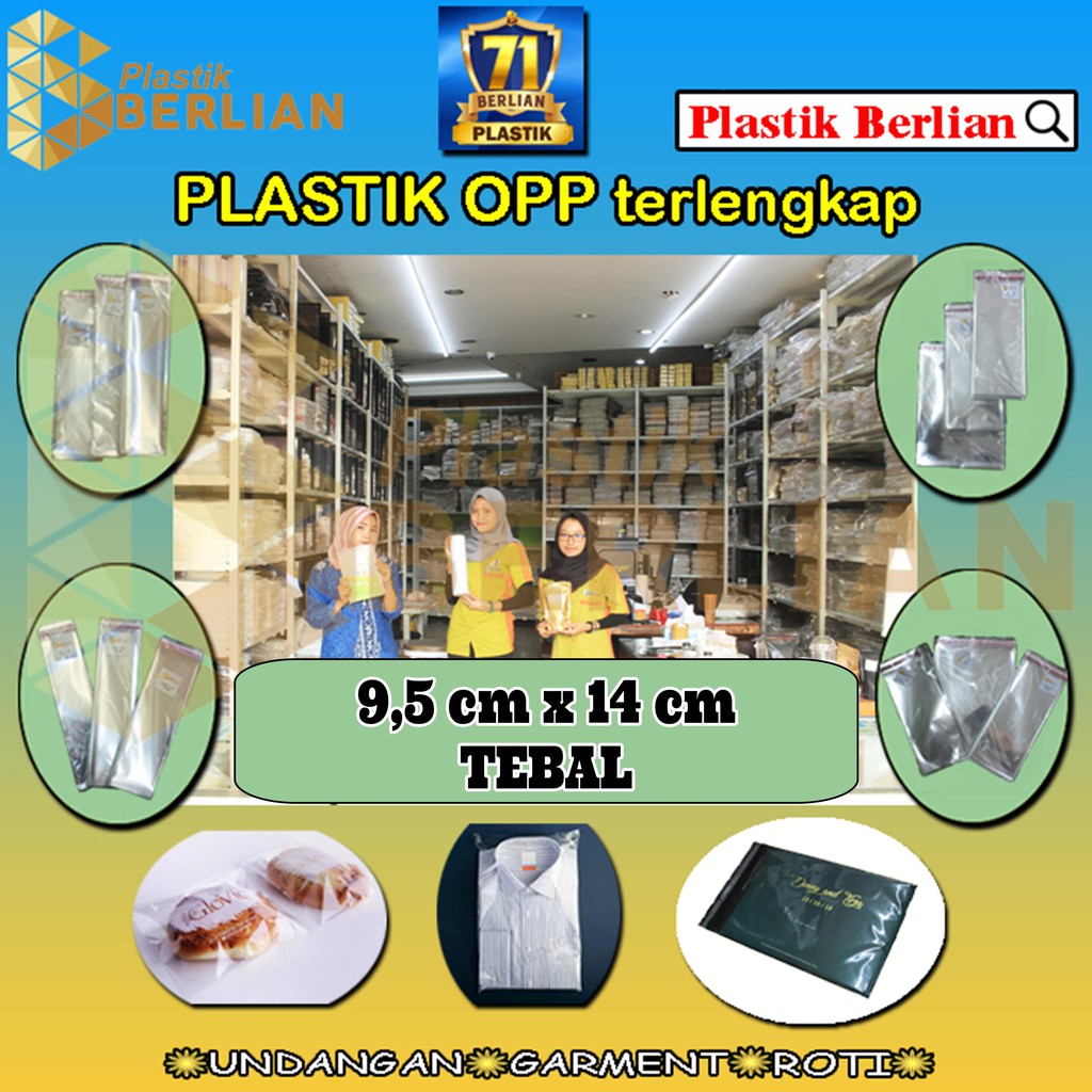 Opp ถุงพลาสติกใสขนาด 9.5x14 ซม. (100 Lbr) - tokoplastikberlian.th ...