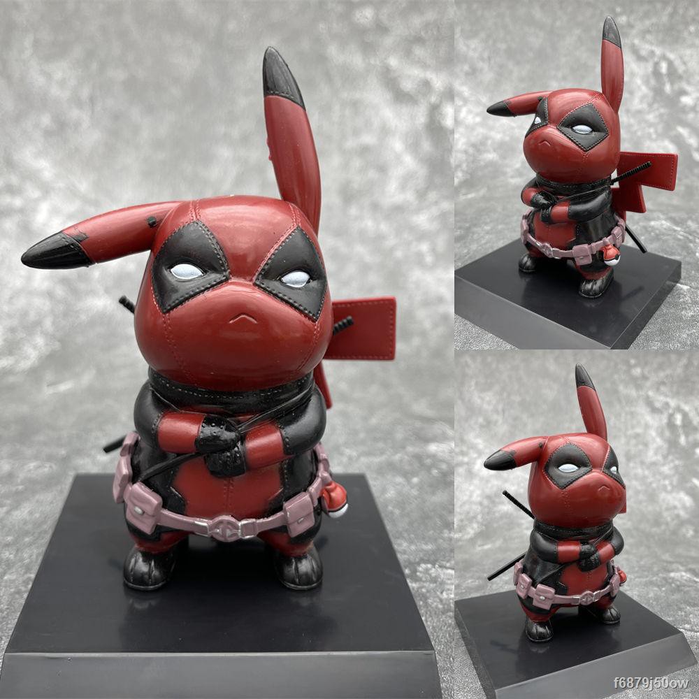 จัดส่งที่รวดเร็วพร้อมส่งDeadpool Pikachu ตุ๊กตาโปเกมอนทำมือ Marvel ...