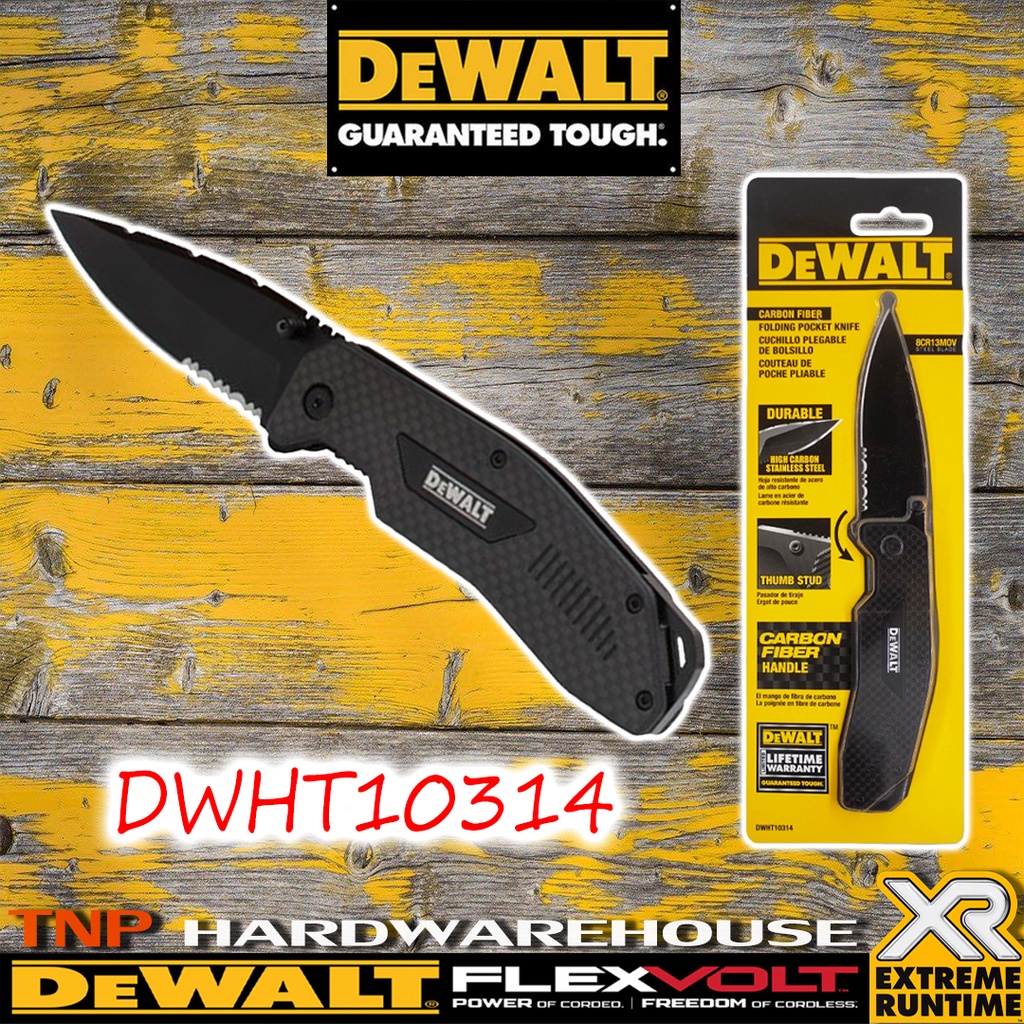 DEWALT มีดพับมีดพกมีดพับพกพาอเนกประสงค์ folding pocket knife รุ่น DWHT0 ...