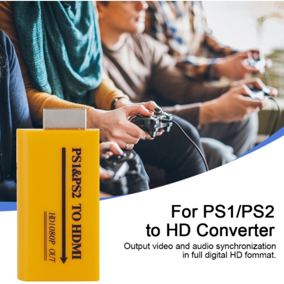 PS1/PS2 Converter Adapter To HDMI-compatible Up to 1080p Monitor Output ...