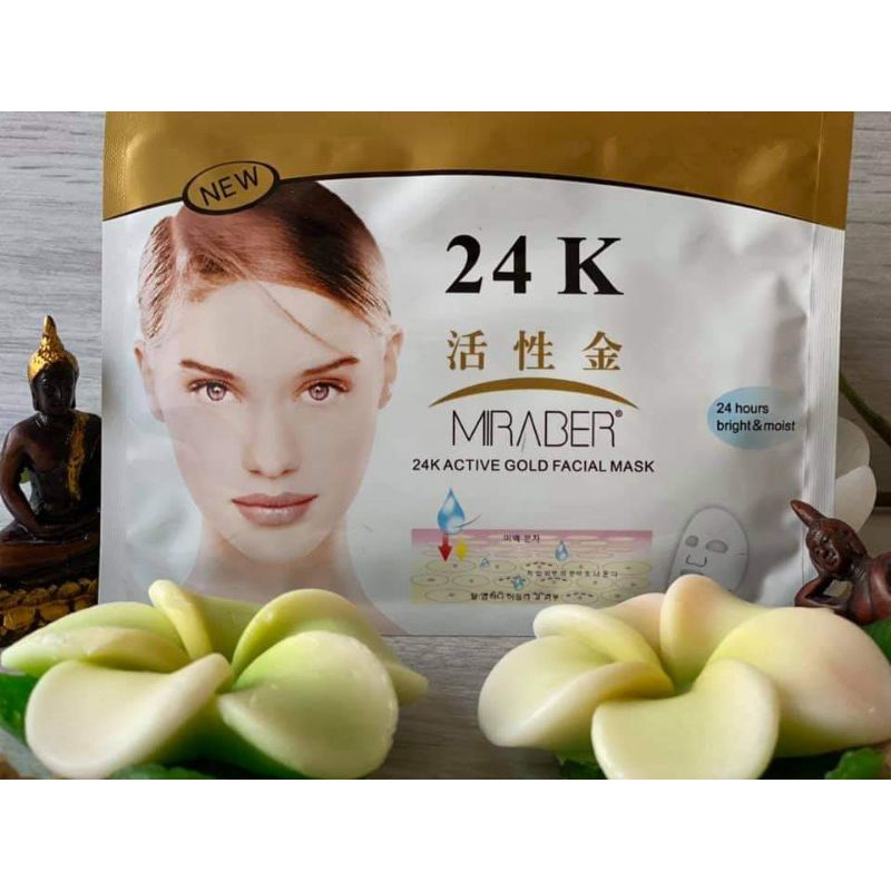 MIRABER 24k active gold facial mask | Shopee Thailand