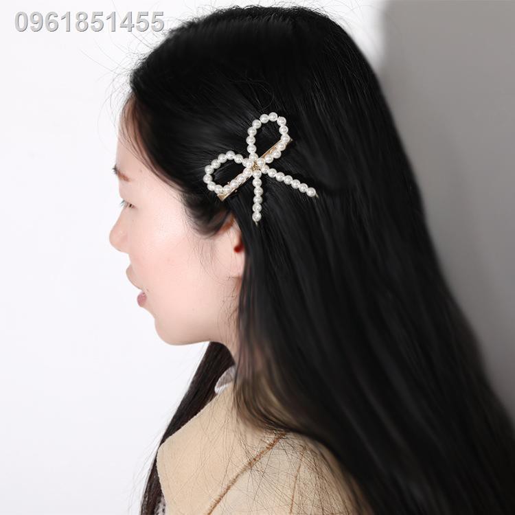 XIAOBAOBEIกิ๊บโบว์เกาหลีกิ๊บโบว์หางยาวสาวเกาหลีอินสุทธิสีแดงไข่มุกน่ารักผีเสื้อคลิปผู้ใหญ่คลิปผม ...