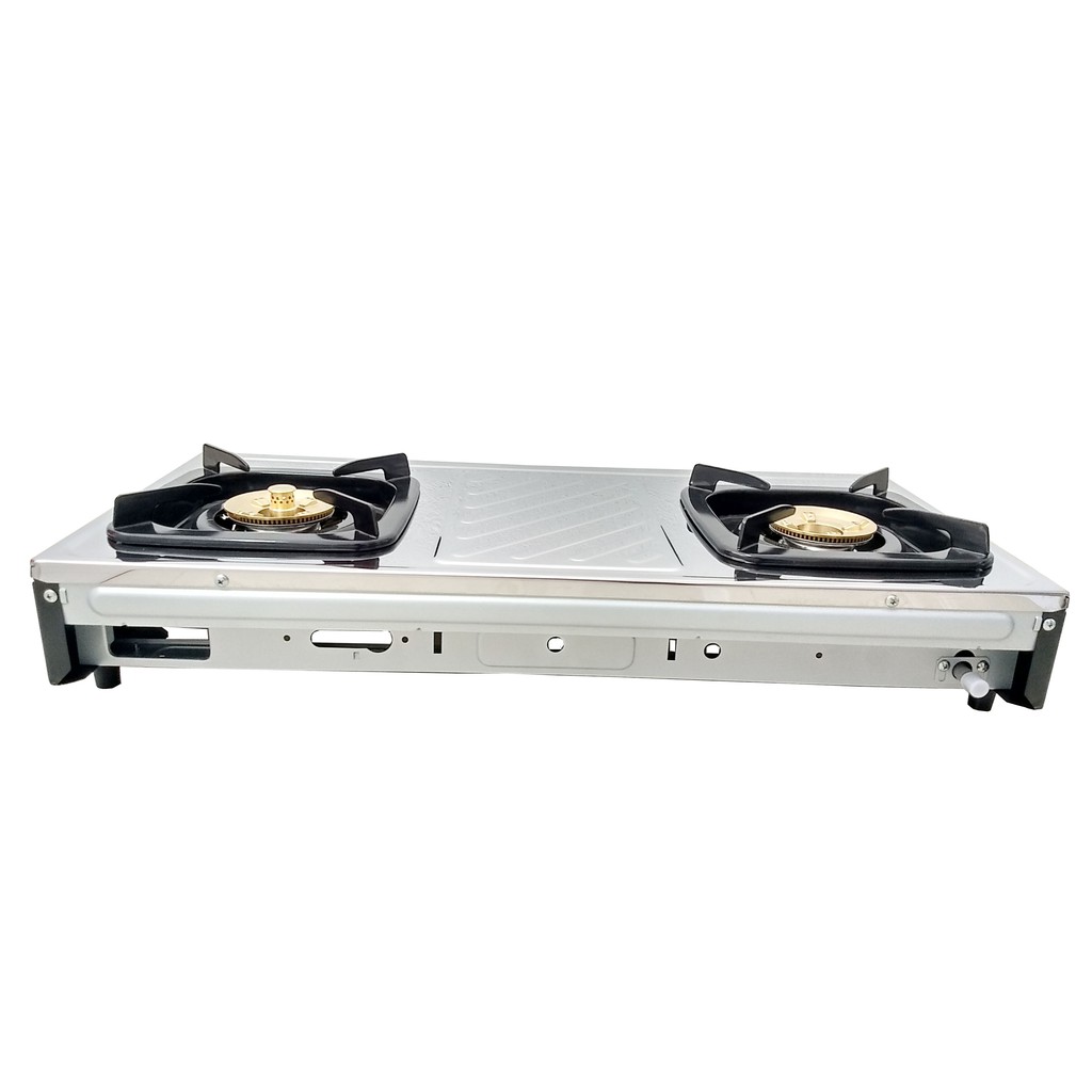 เตาตั้งโต๊ะคู่ Rinnai RT-902A ฟรี หัวปรับ L-326 พร้อมสาย 1.5ม เข็มขัด 2ชิ้น - moderngas - ThaiPick