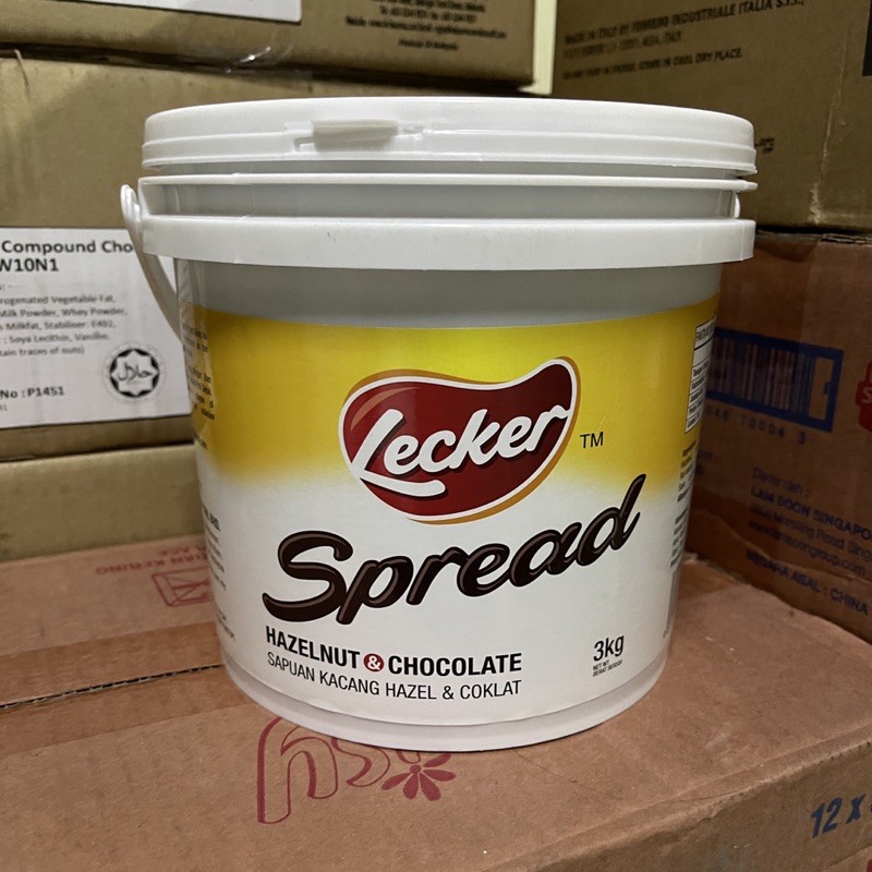 อร่อยกว่านูเทลล่า LECKER Spread Hazelnut&Chocolate ขนาด 3 กิโลกรัม ...