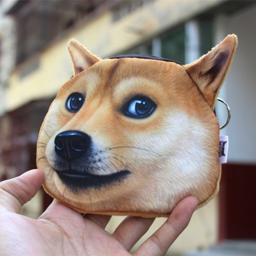 【KT】funny dog shape Doge Small Wallet Key Bag Coin Change Purse student ...