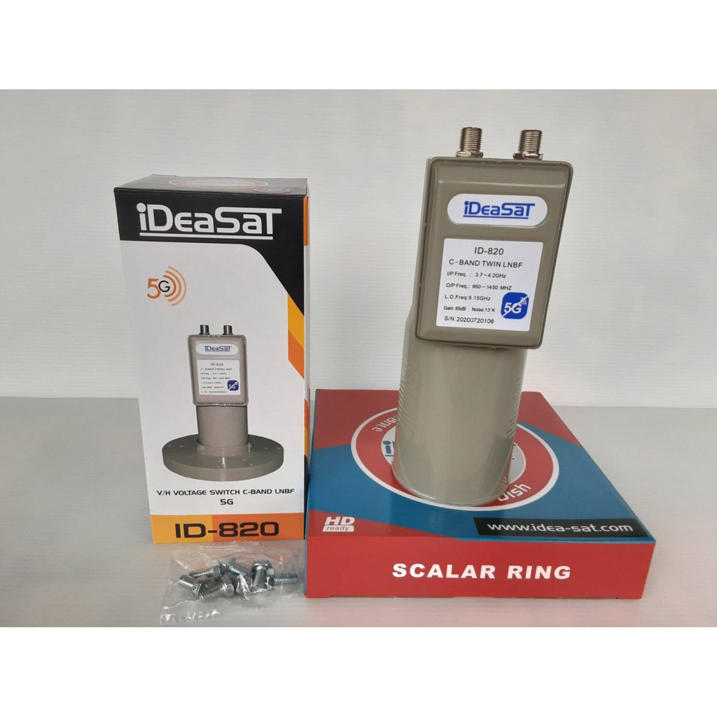 หัวรับสัญญาณดาวเทียมIDEASATรุ่น ID-820 ตัดสัญญาณ 5G (C-BAND 2 ขั้ว ...