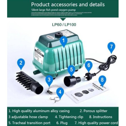 RESUN LP-60 ปั้มลมบ่อปลา ตู้ปลา ประหยัดไฟ ปั๊มออกซิเจนตู้ปลา ---สินค้า ...