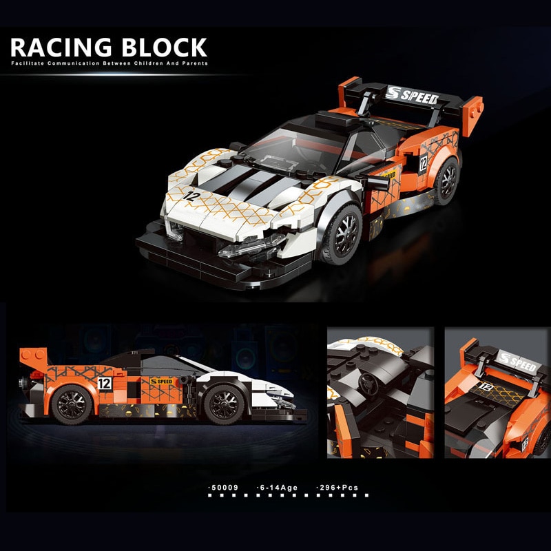Technic City Racing Car Racer Building Blocks Speed Champion Sports Car ...