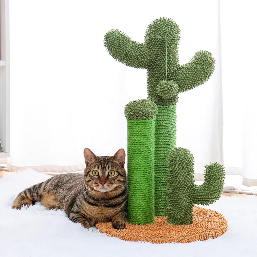 猫爬架Dropshipping Adequate Cactus Cat Scratching Post with Sisal Rope Cat ...
