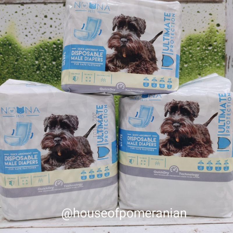 แพมเพิส ผ้าอ้อมสุนัข ใช้แล้วทิ้ง NOONA สัตว์เลี้ยง เข็มขัดรัดหน้าท้อง ...
