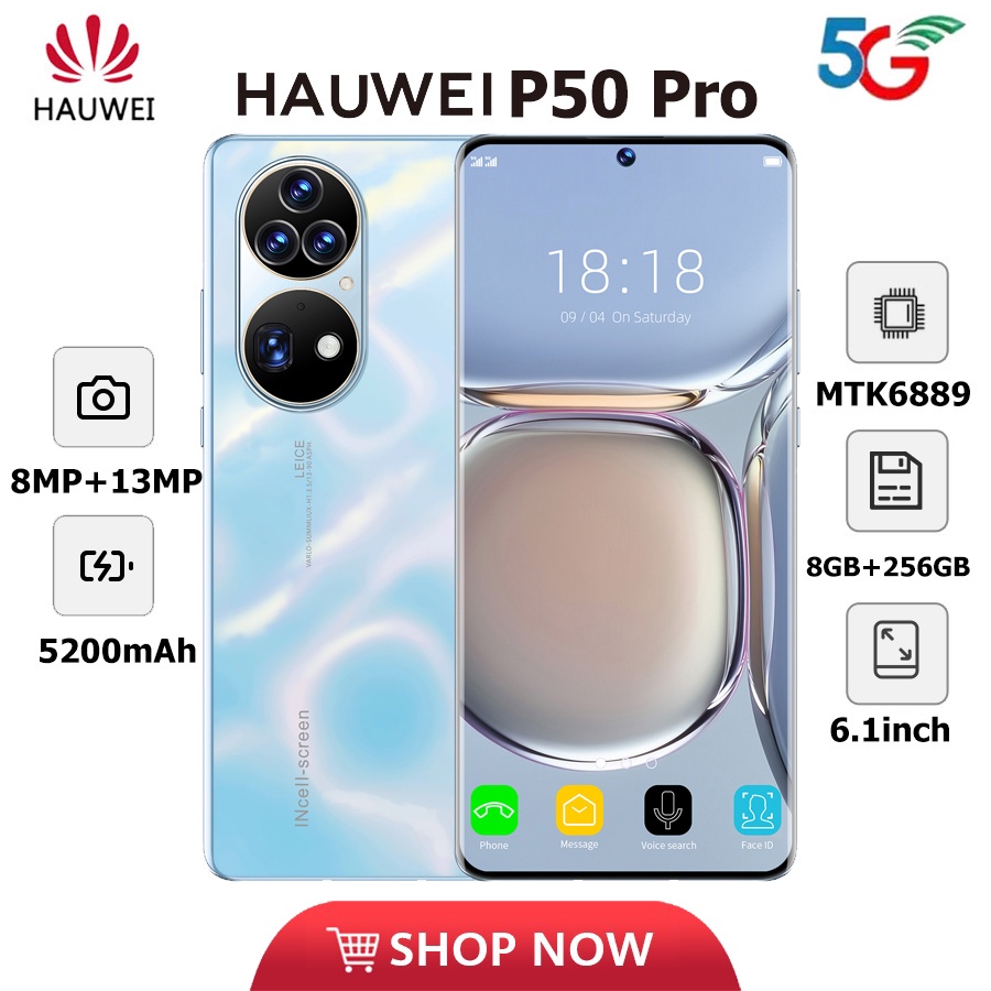 โทรศัพท์ Huawei P50 Pro คอร์สออนไลน์ สมาร์ทโฟน 7.5 นิ้ว 16GB512GB ขั้นตอนการธนาคาร 5G โทรศัพท์ ...