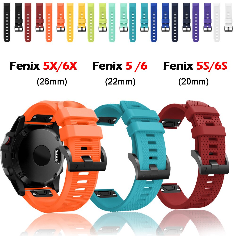 สำหรับ Garmin Fenix 6 6S 6X Pro 5X5 5S Plus สายคล้องคออย่างเป็นทางการหัวเข็มขัด QUICK RELEASE ...