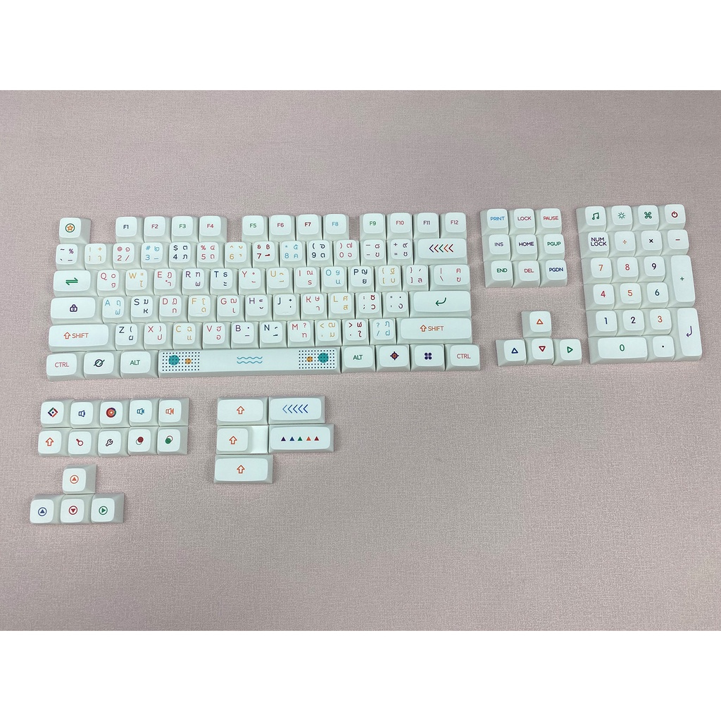 คีย์แคป Neon Keycaps Pastel Keycaps PBT XDA Profile Keycap with 60/64 ...