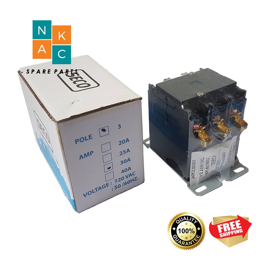 แมกเนติก 3 Pole (แมกเนติก 3 เฟส) SECO Magnetic contactor 3 Pole 220V:50/60HZ. | Shopee Thailand