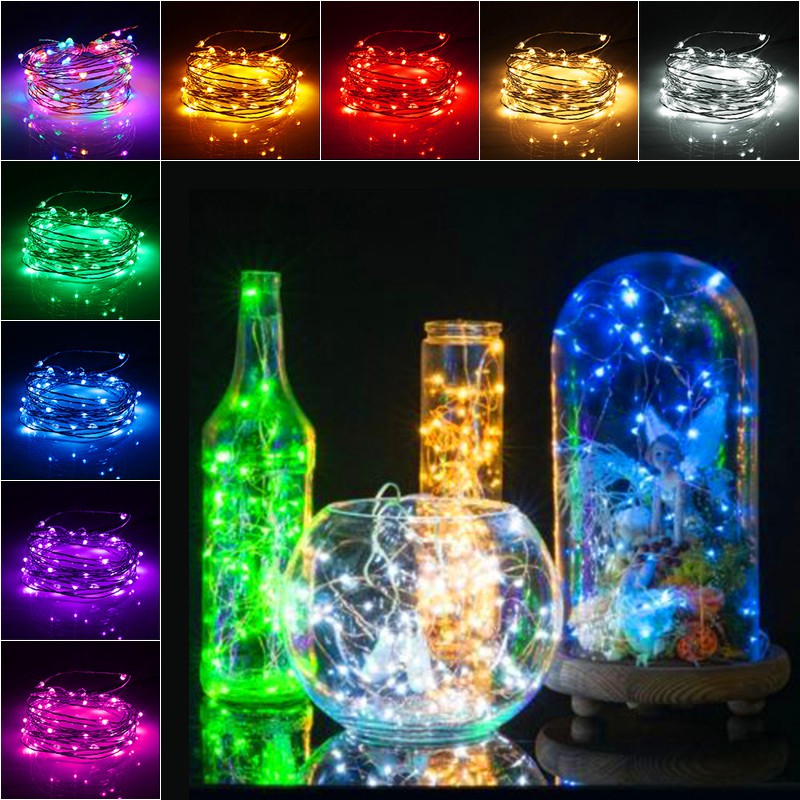 100LED 10M LED Flash Copper Wire String Lights Decorative Light Gift ...