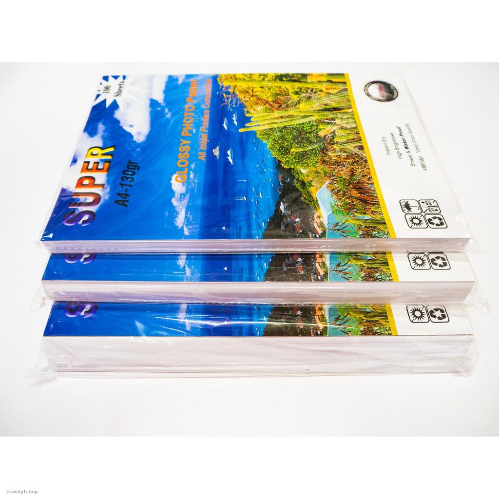 สปอตสินค้ากระดาษโฟโต้160แกรม Glossy Photo Paper 160G A4 (100 แผ่น ...