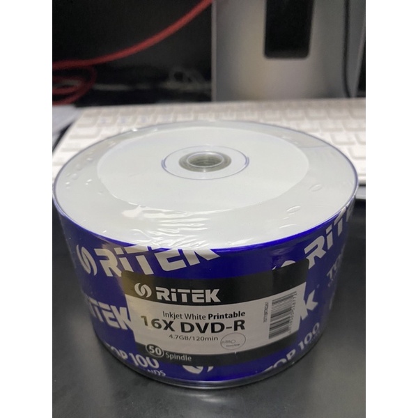 แผ่นดีวีดี ไรเทค DVD R Ritek Printable (แผ่นดีวีดีสกรีนได้) ยกลัง 12 หลอด 600 แผ่น - taeandice ...