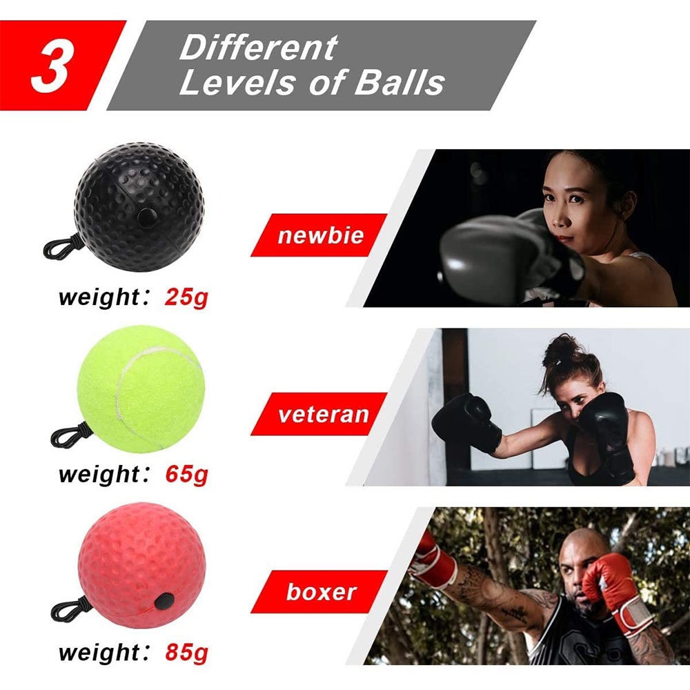 Boxing Fight Ball On String Reflex Fitness Punching หัว วง ชุด ปรับปรุง ...