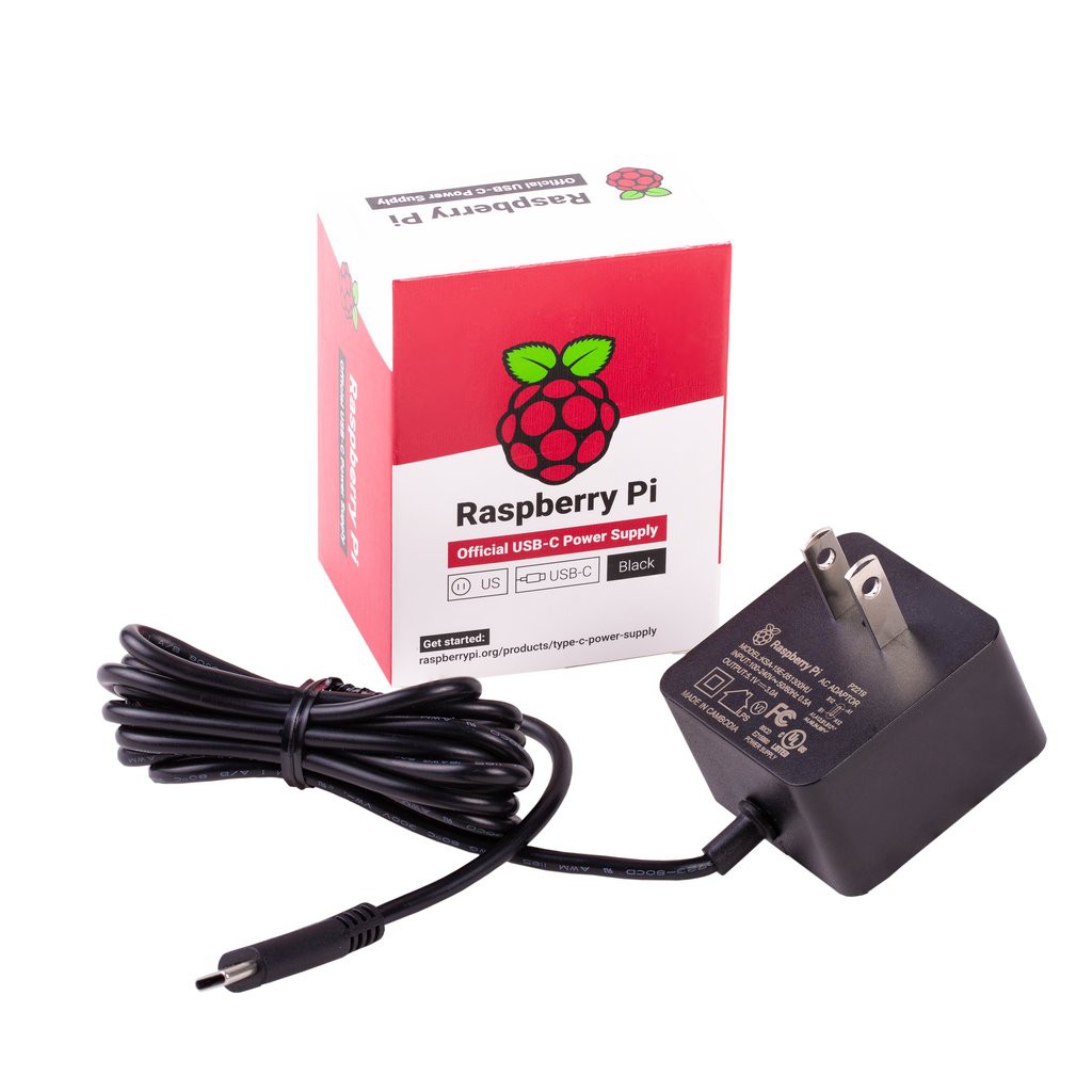 Raspberry Pi 4 Official Power Supply (White, Black) | Shopee Thailand