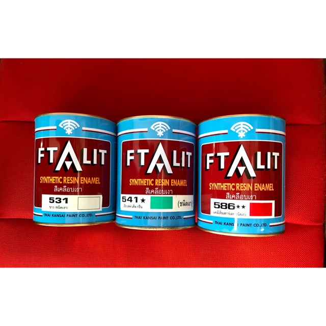 สีเคลือบเงาฟิธาลิท สีนำ้มันตราพัด FTALIT Synthetic Resin Enamel Kansai ...