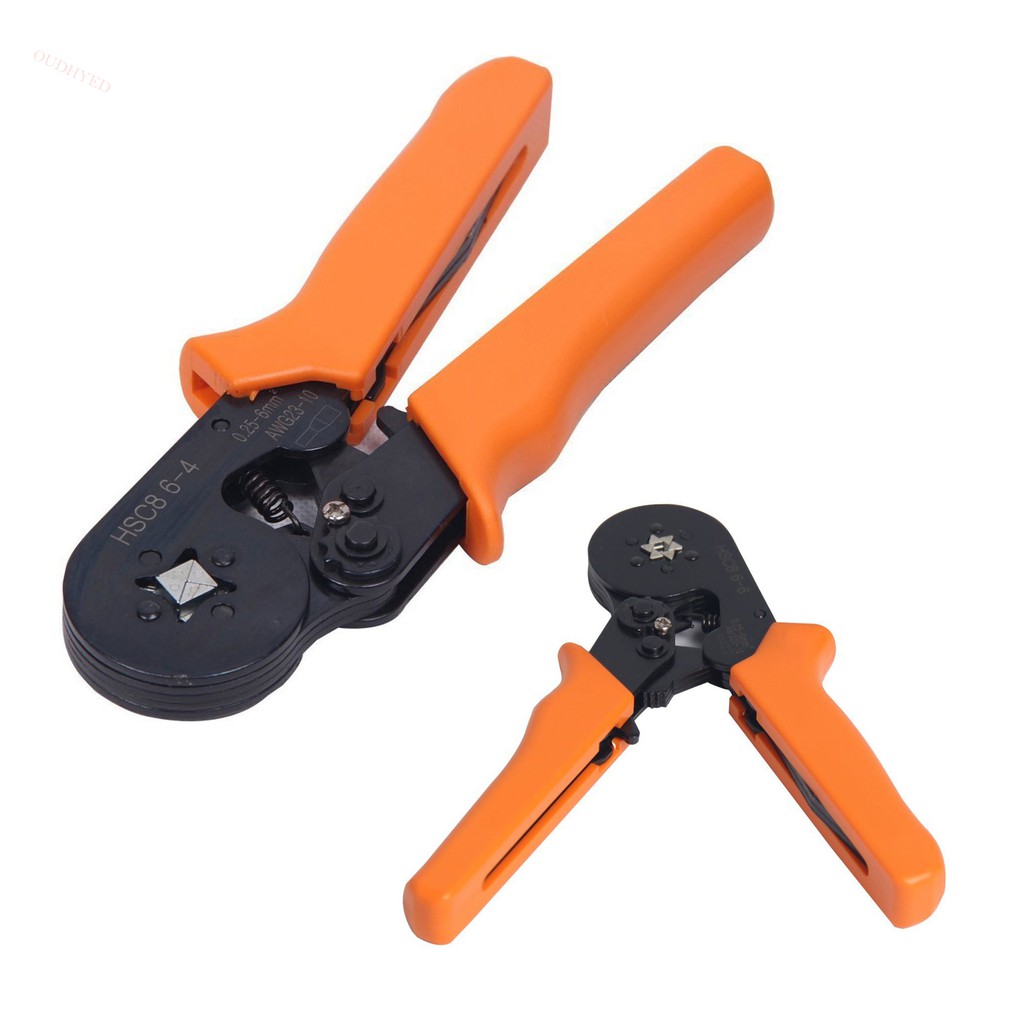 Adjusting Ratcheting Ferrule Wire Crimper Plier AWG23-10 Orange ...