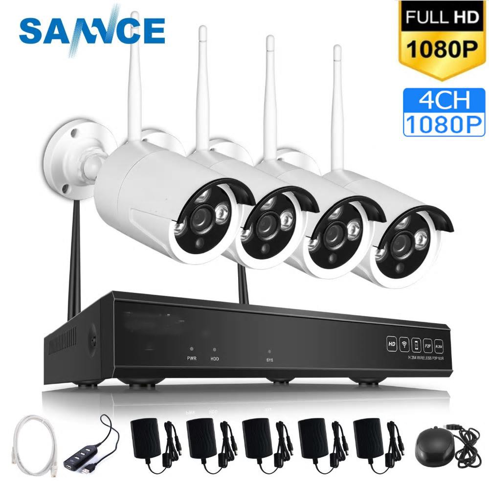 ชุดกล้องวงจรปิดไร้สาย 4 Ch Fhd 1080p Cctv Wifi Wireless Kit 2 0 Mp 2