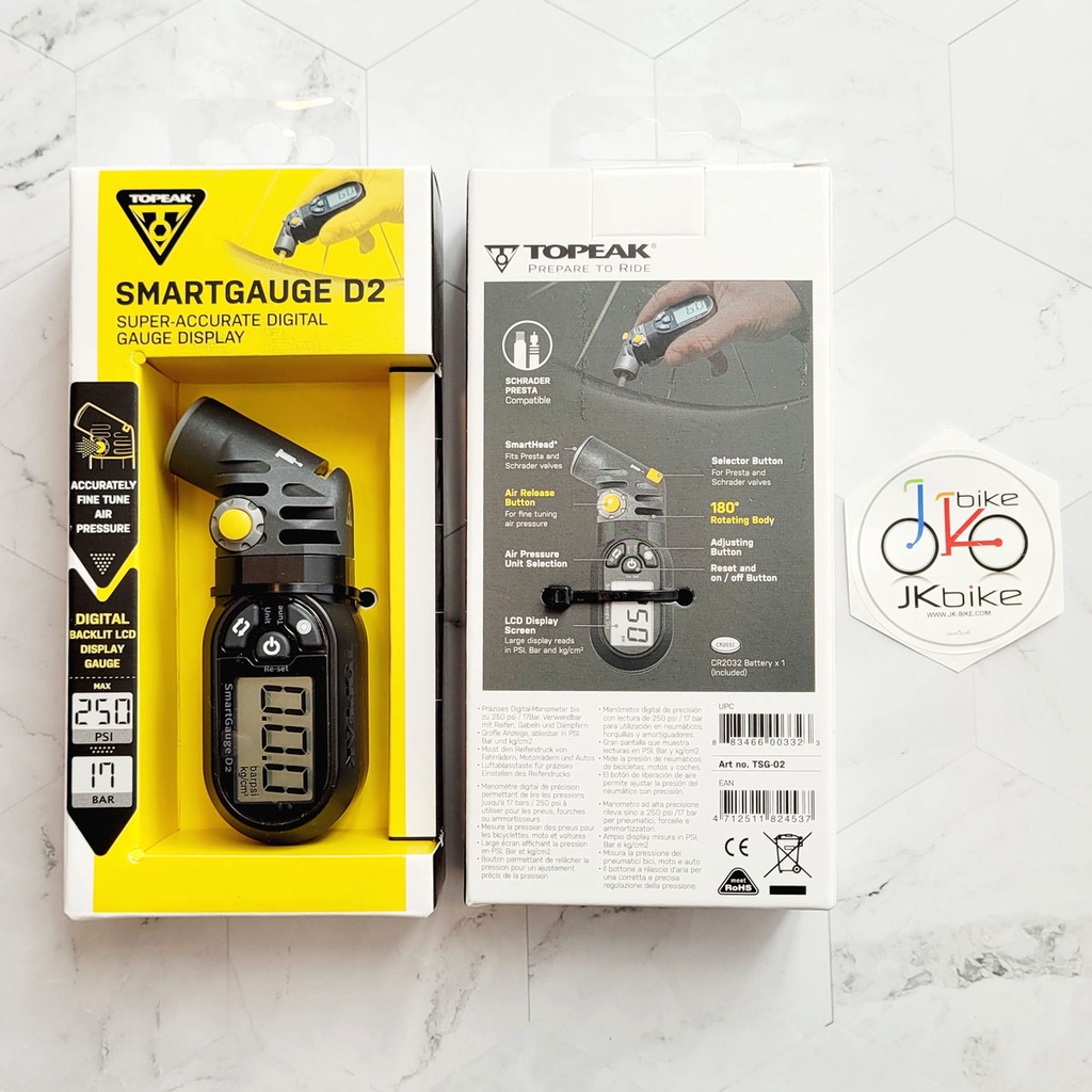 เกจ์วัดลมดิจิตอล TOPEAK SMARTGAUGE D2 - jkbikeshop - ThaiPick