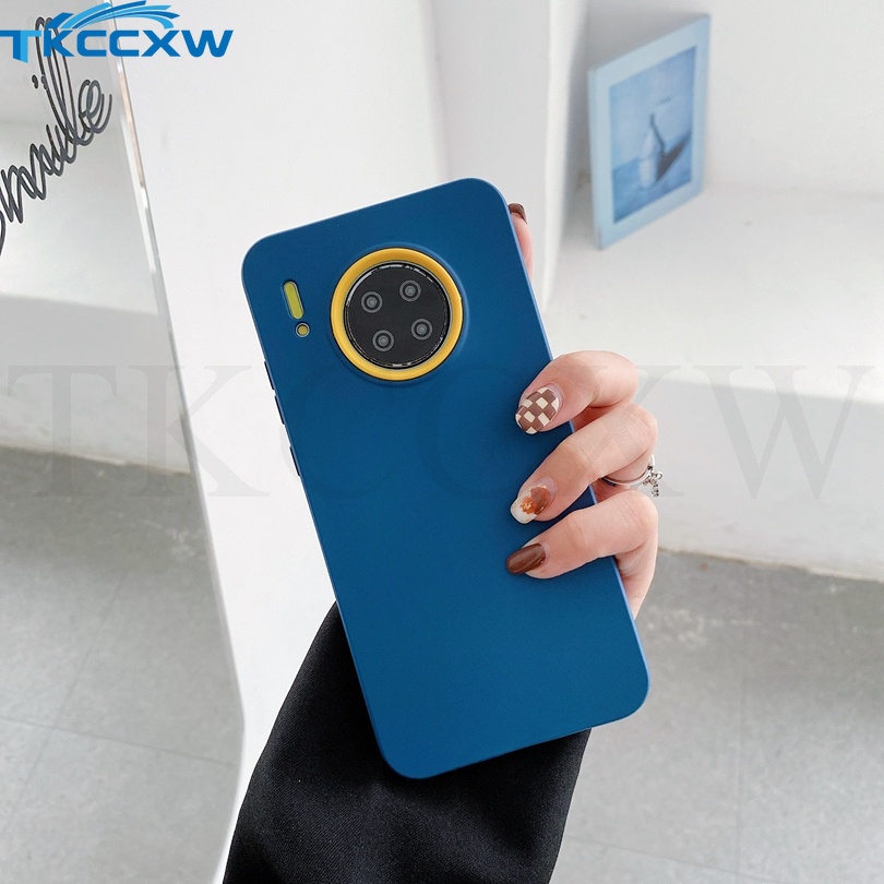 เคสโทรศัพท์มือถือ ซิลิโคนนิ่ม กันกระแทก สีแคนดี้ 3 in 1 สําหรับ Huawei Mate 40 Mate 30 P40 P30 ...