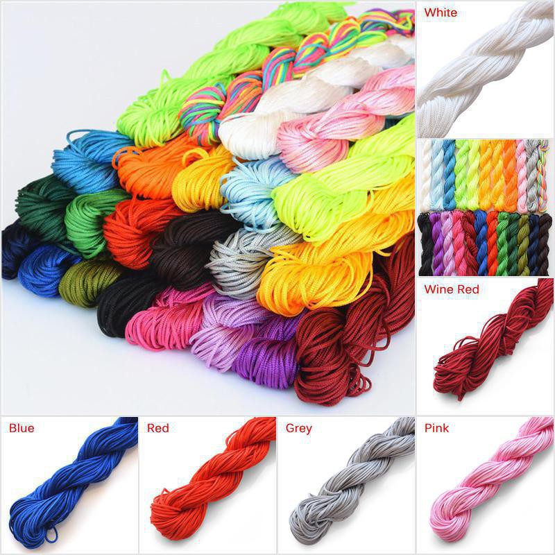 Purpleredto25M Nylon Cord Beads Bracelet Thread 1mm Braided Fashion ...