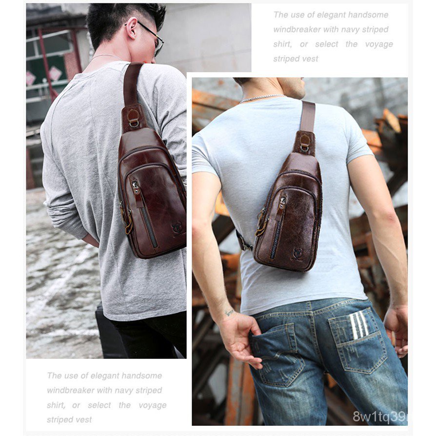Fashion Genuine Leather Men Crossbody Bags High Quality Brand Shoulder