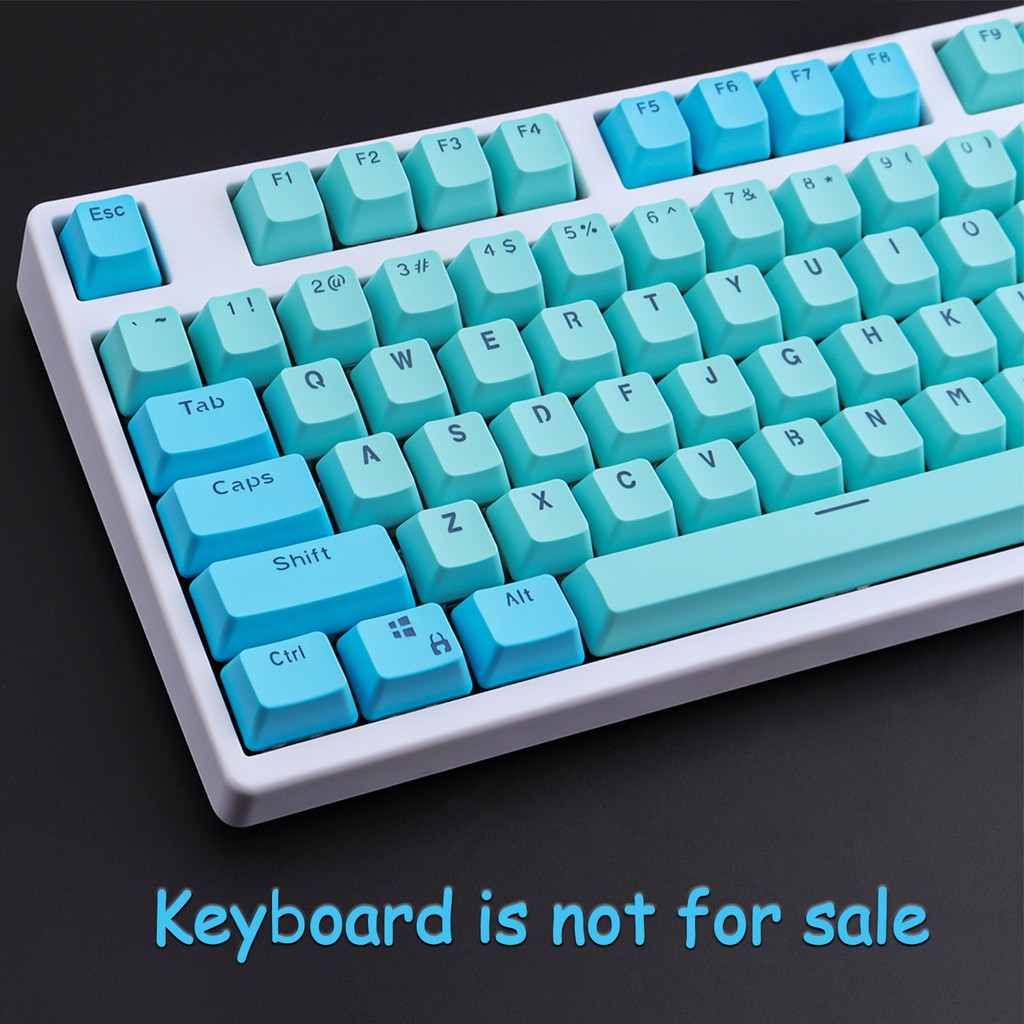 Keycap Blue cyan 61 87 104 PBT keycaps พิเศษเหตุการณ์ Keycaps backlit ...