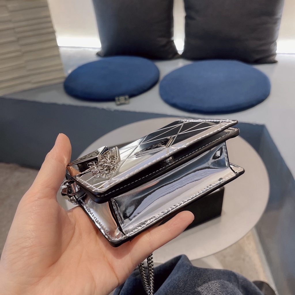 พร้อมกล่อง Prada Mirror Mini Shoulder Bag Ladies Fashion Versatile ...