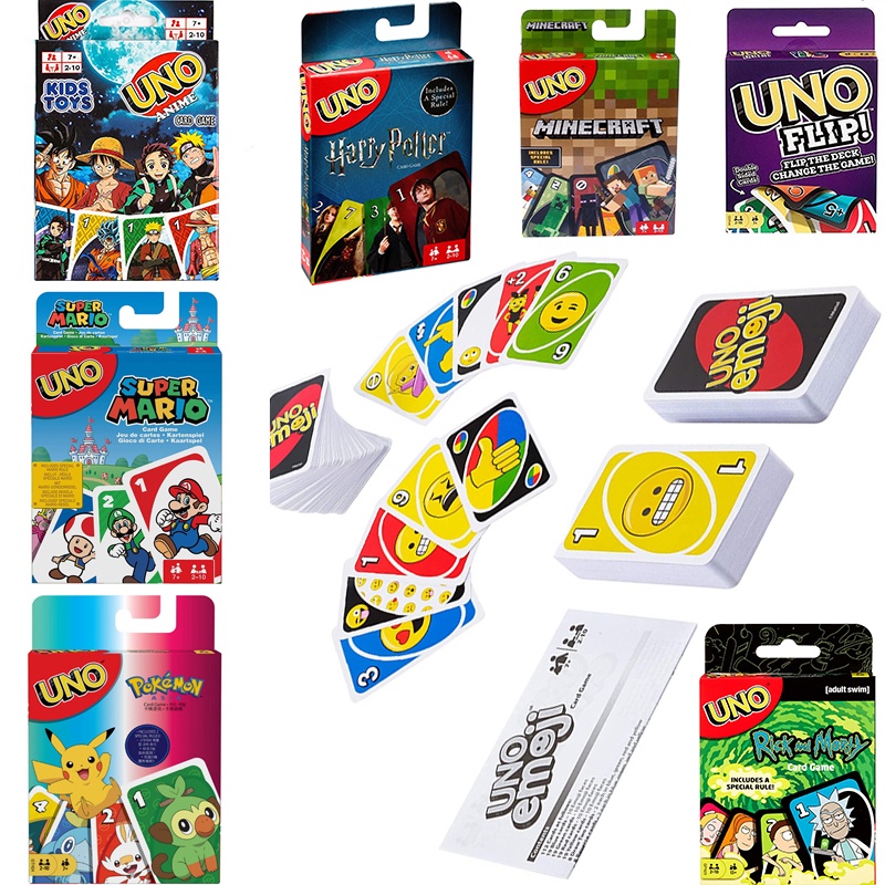 Mattel Uno Harry Potter:magic Awakened Super Mario Minecraft Anime ...